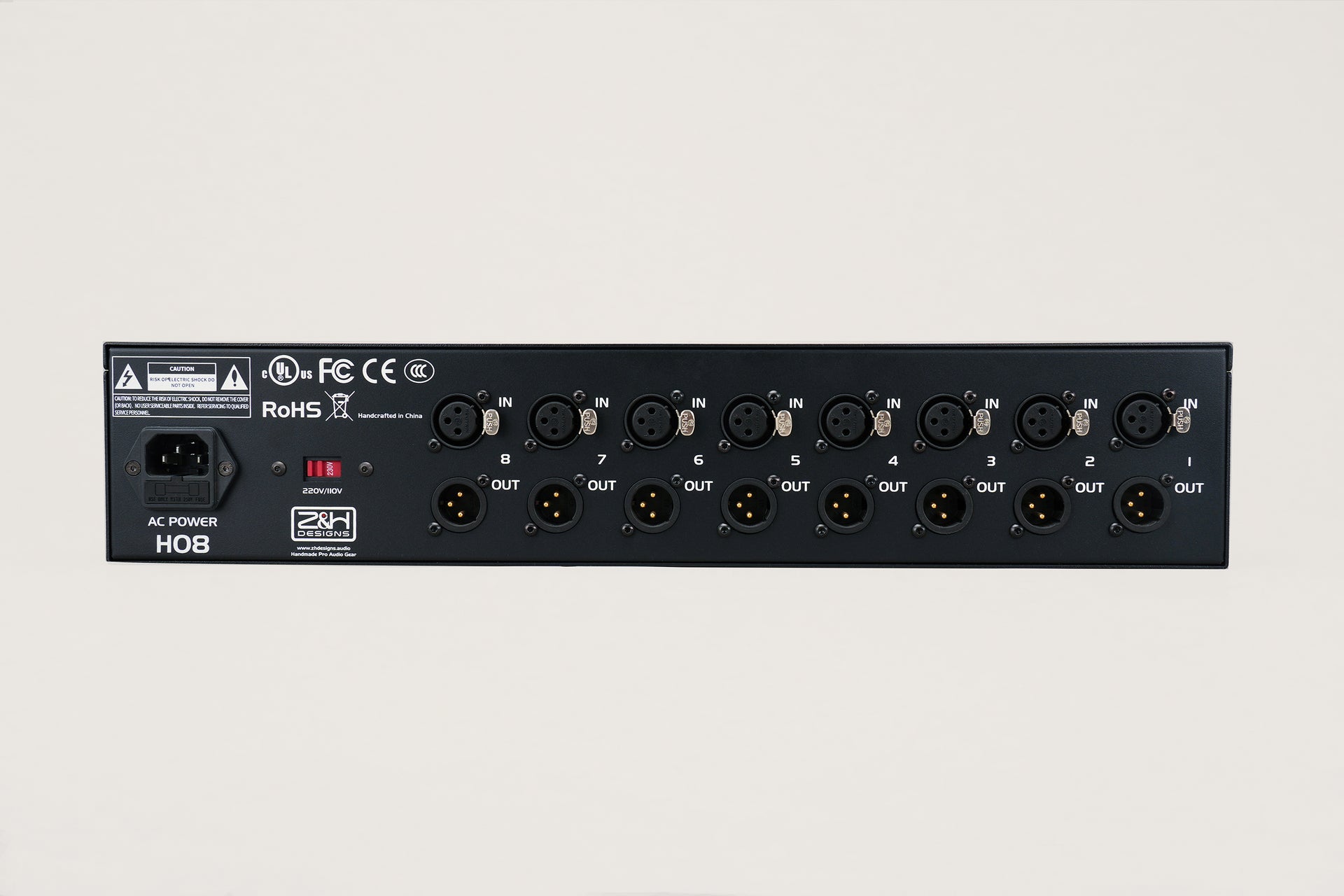 HO8 All Discrete 8-Channel Mic Preamp – Z&H Designs